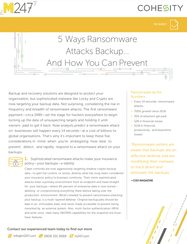 Tip sheet: 5 ways ransomware attacks backup Tip sheet: 5 ways ransomware attacks backup